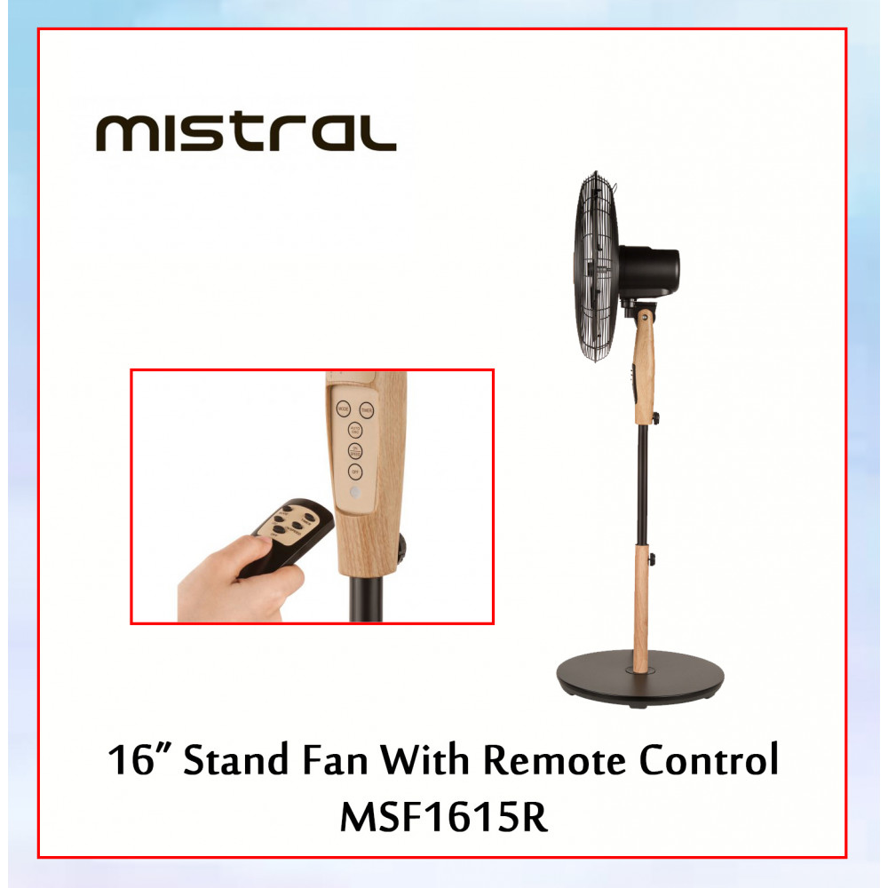 Mistral 16" Stand fan with remote control#MSF1615R#Kipas Berdiri#风扇
