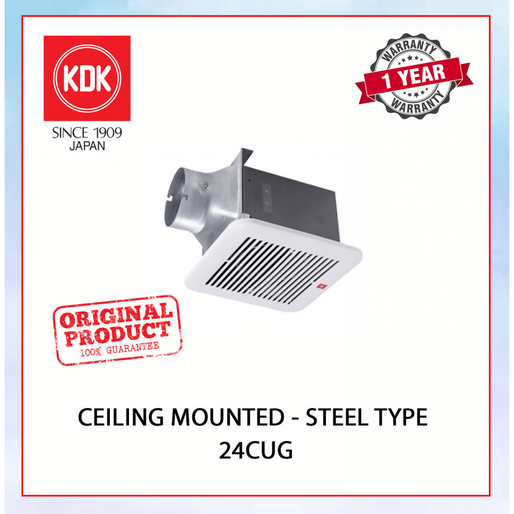 KDK CEILING MOUNTED VENTILATING FAN-STEEL TYPE 24CUG #KIPAS EXHAUST ...