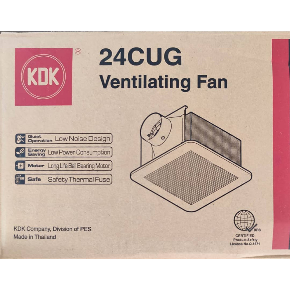 KDK CEILING MOUNTED VENTILATING FAN-STEEL TYPE 24CUG #KIPAS EXHAUST ...