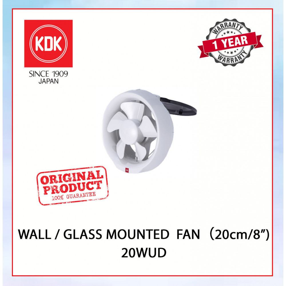 KDK WALL/GLASS MOUNTED VENTILATING FAN (20cm/8") 20WUD #KIPAS TINGKAP# ...