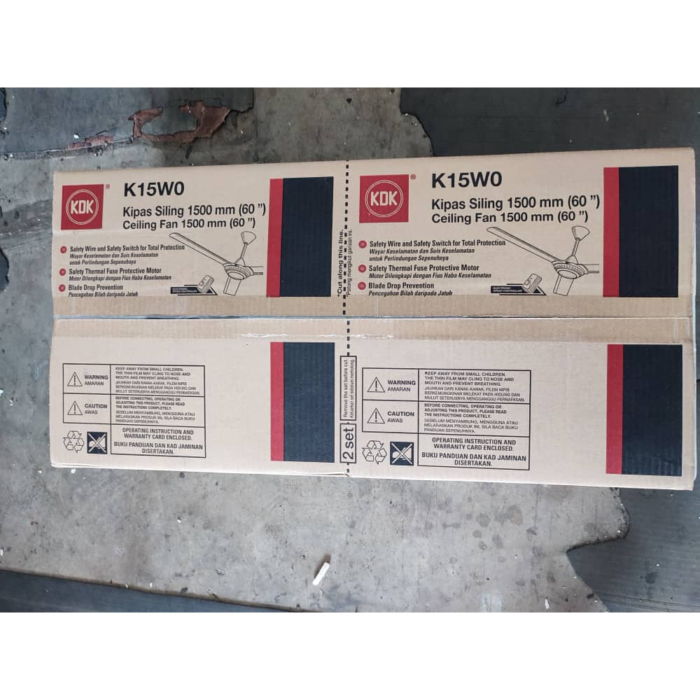 KDK CEILING FAN-REGULATOR (150cm/60") SILVER K15W0 (1BOX-2PCS) #K15WO# ...