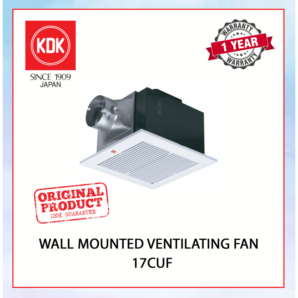 KDK CEILING MOUNTED VENTILATING FAN-STEEL TYPE 17CUF #KIPAS EXHAUST ...