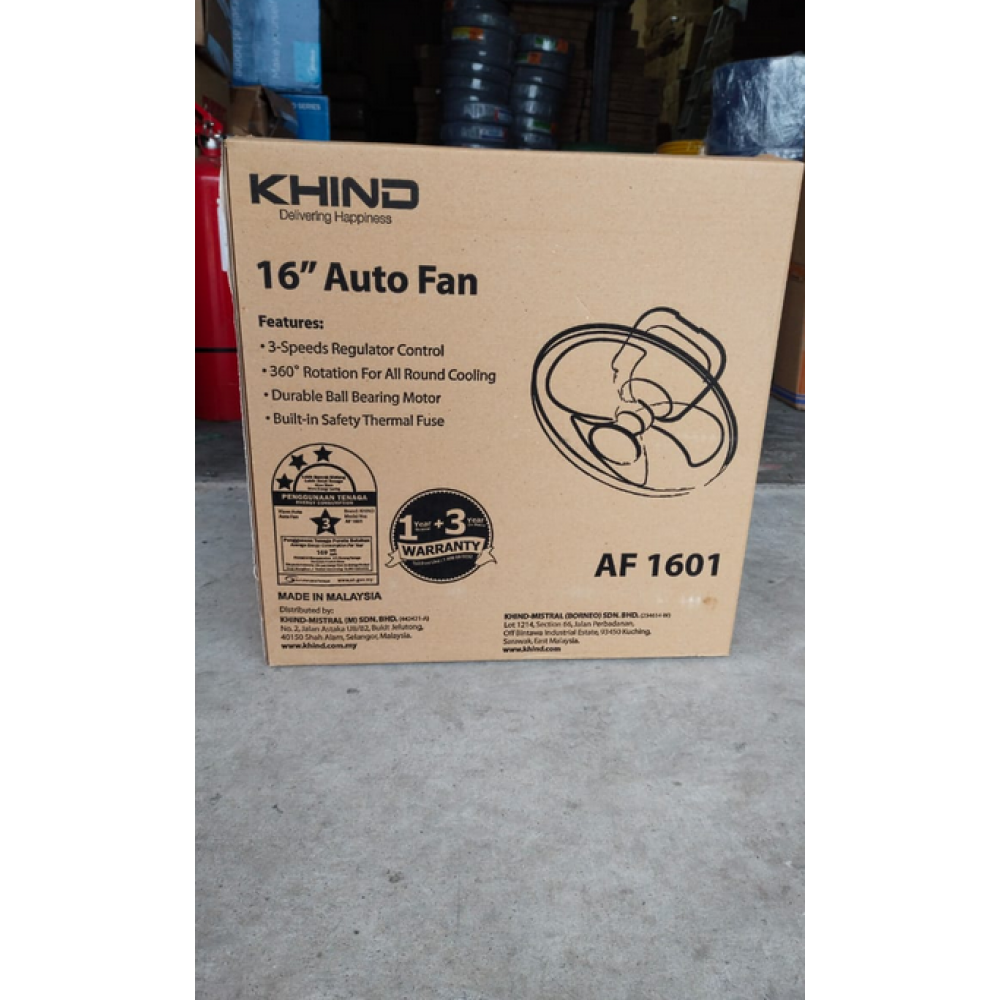 KHIND AUTO FAN (16") WHITE AF1601 #KIPAS DINDING#KIPAS SILING#CEILING ...