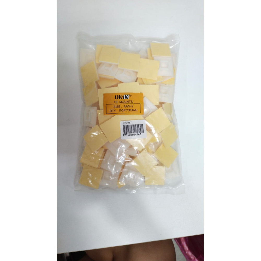 OK-IN CABLE TIE WIRE ZIP BASE ATM 19/ ATM 28 (100 PCS) #TAPAK PENGIKAT ...