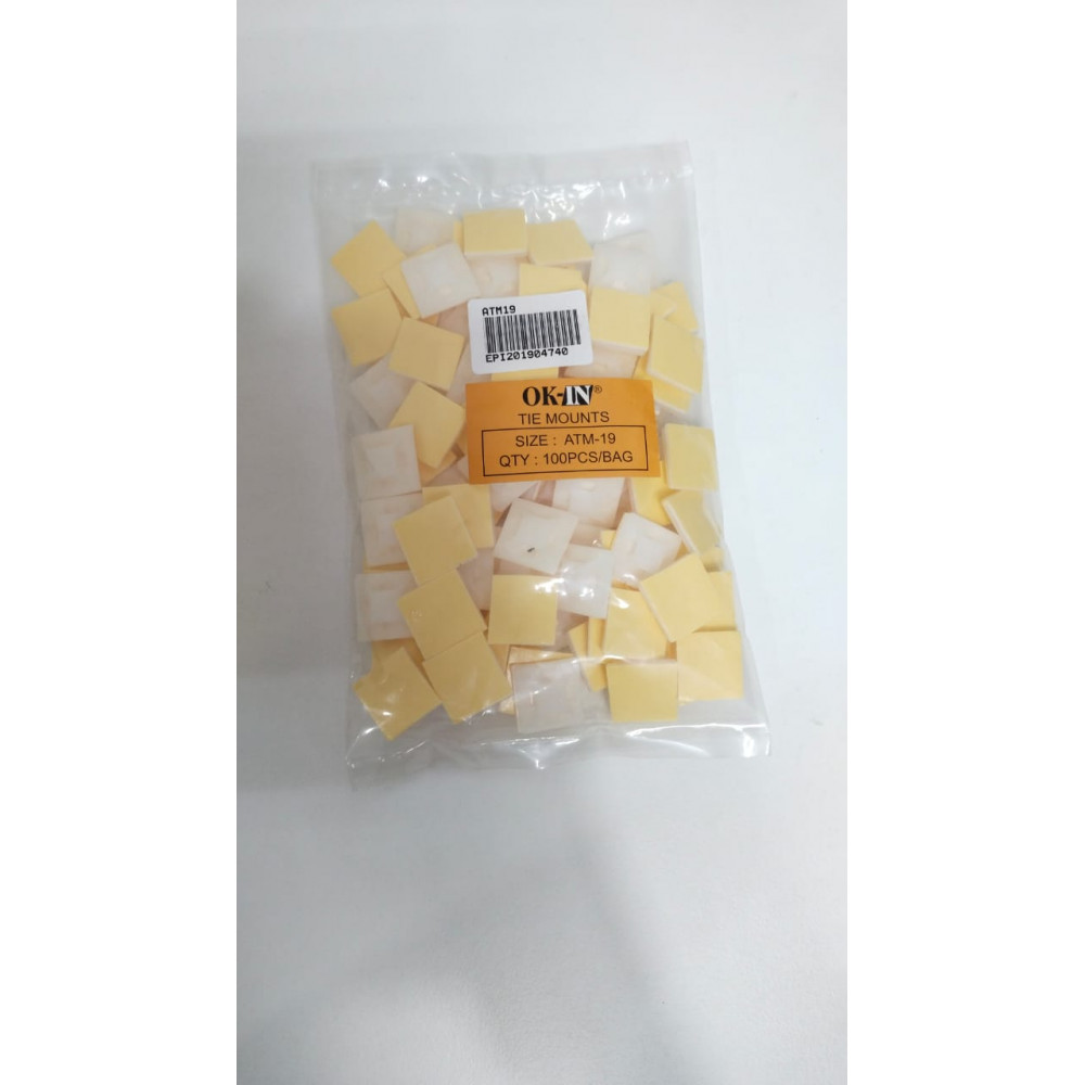 OK-IN CABLE TIE WIRE ZIP BASE ATM 19/ ATM 28 (100 PCS) #TAPAK PENGIKAT ...