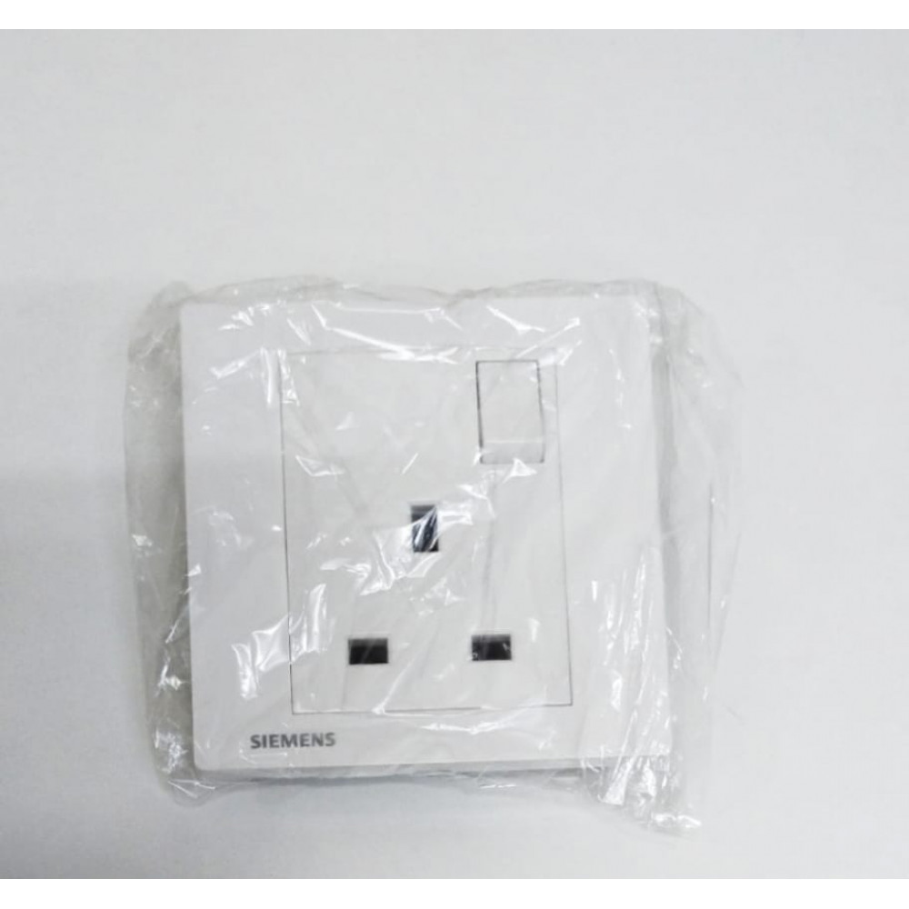 SIEMENS 13A 1 GANG SP SWITCHED SOCKET WITH INDICATOR WHITE 5UB1312 ...