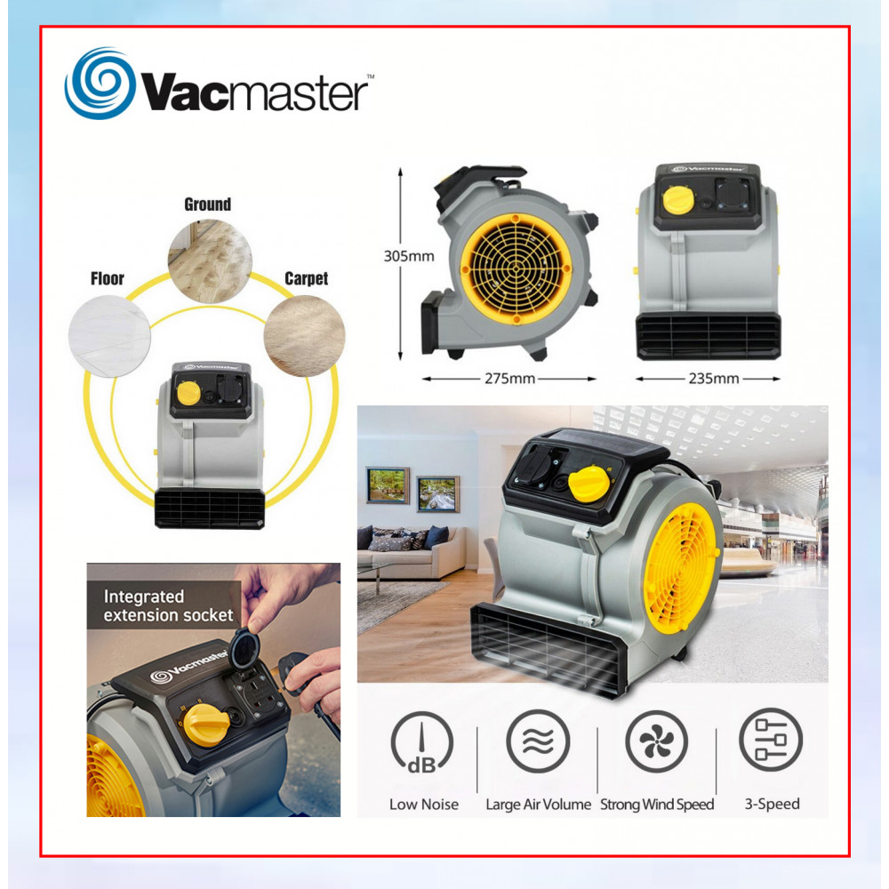 VACMASTER Commercial Grade 124W Air Mover l AM1202 &Air Mover blower ...