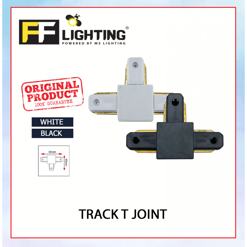 FFL Track Rail T Joint White/Black#FF Lighting#Track Rail Fitting#Track ...