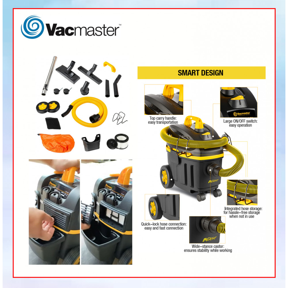 Vacmaster 2020 1500W 15L aspiradora powerful portable household car wet ...
