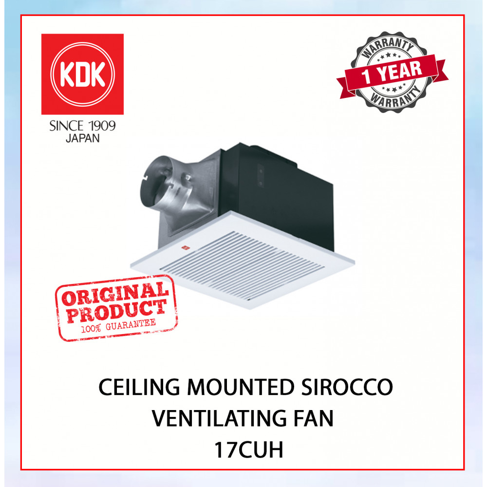 KDK CEILING MOUNTED SIROCCO VENTILATING FAN 17CUH #KIPAS EXHAUST SILING ...