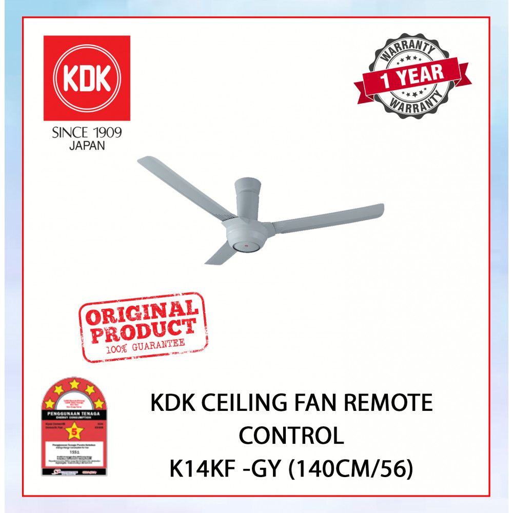 KDK Ceiling Fan Remote Control type K14KF-GY (Grey color)140cm/56"# ...