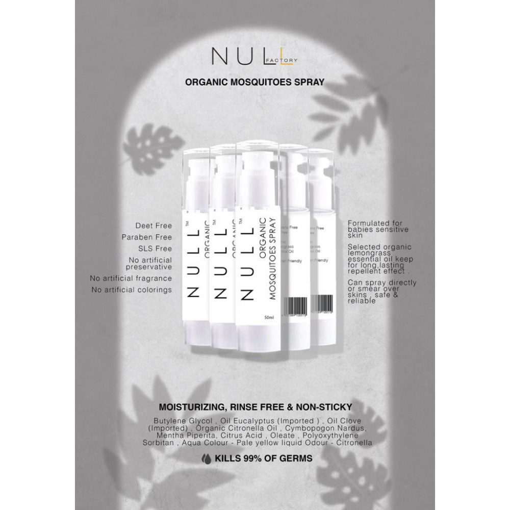 Null Organic Mosquitoes Spray 50ML