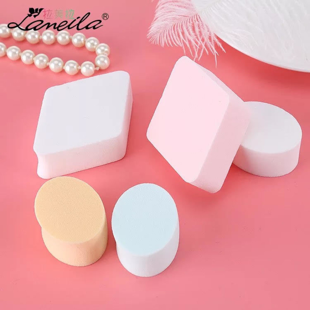 Lameila (5pcs) Beauty Makeup Foundation Sponge Cosmetic Wet or Dry Puff ...