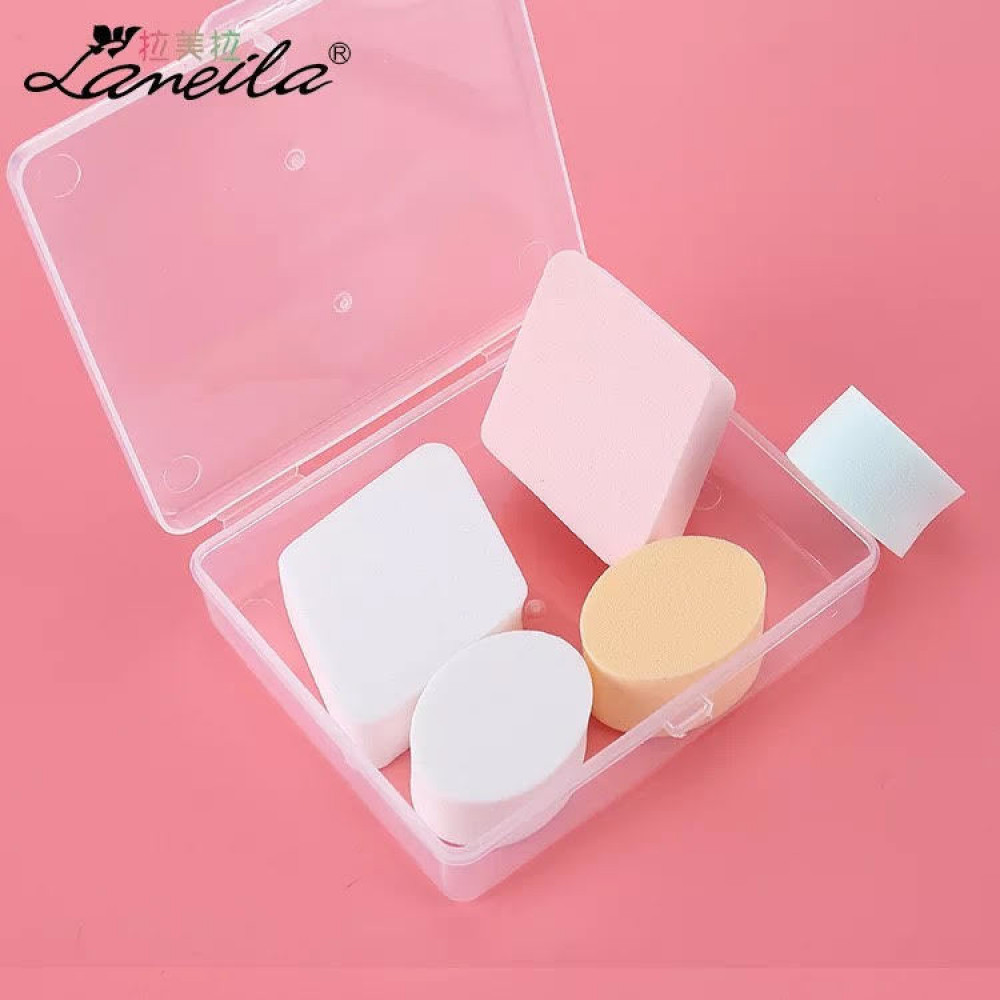 Lameila (5pcs) Beauty Makeup Foundation Sponge Cosmetic Wet or Dry Puff ...