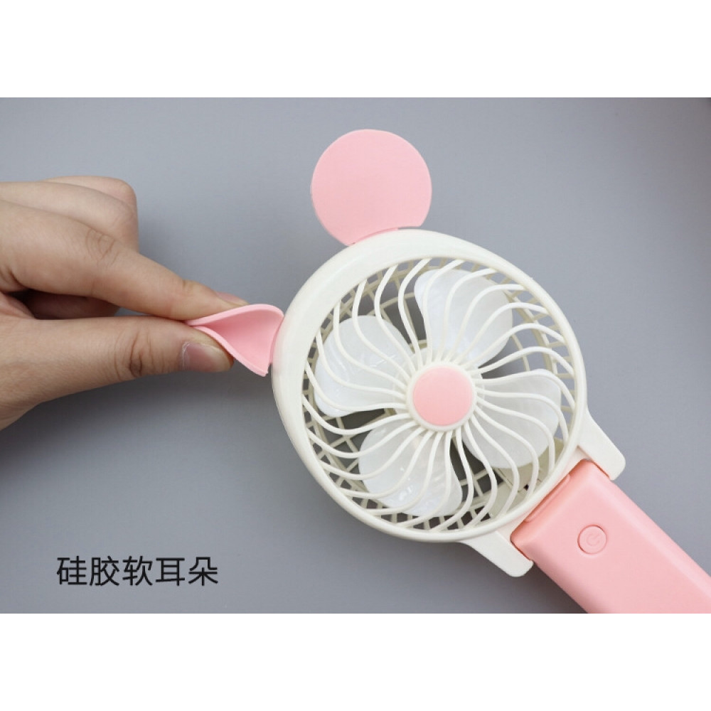 Mini Handy USB Folding Charging Fan Portable Cute Rabbit Mute Handheld ...