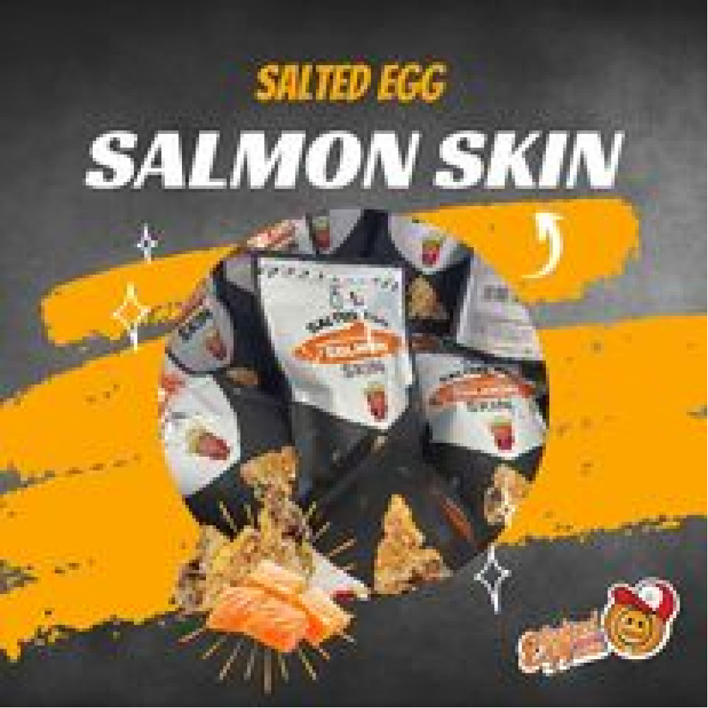 [O-Li] Salted Egg Salmon Skin 70gm (HALAL)