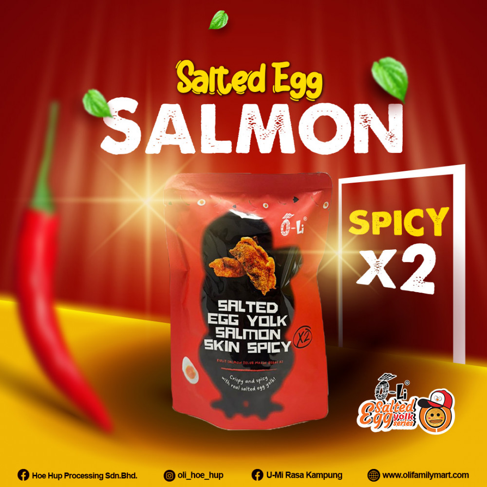 [O-Li] Salted Egg Salmon Skin Series 40gm (HALAL)-Small Packaging