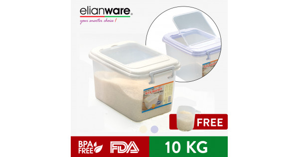 Elianware High Quality [BPA Free] Rice Dispenser Food Storage Container ...