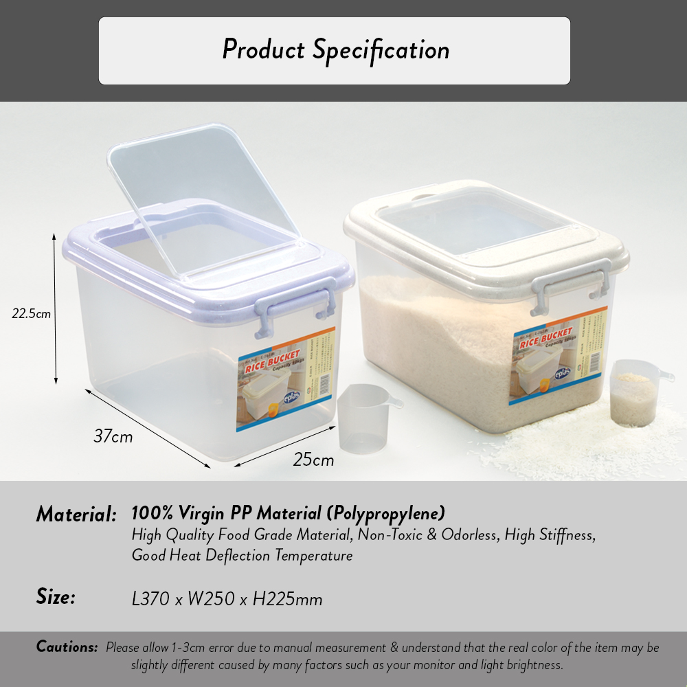 Elianware High Quality [BPA Free] Rice Dispenser Food Storage Container ...