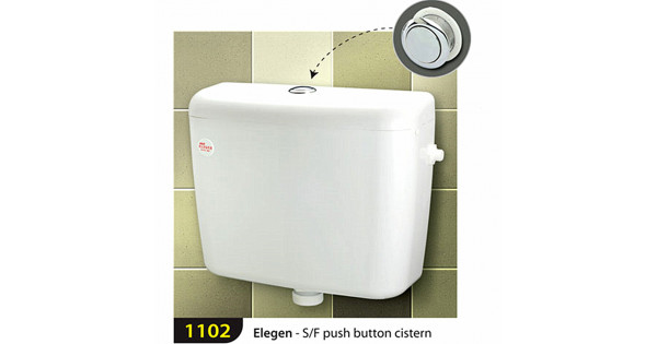 Techplas 1102-LL Low Level Single Flush Down Push Button Plastic ...