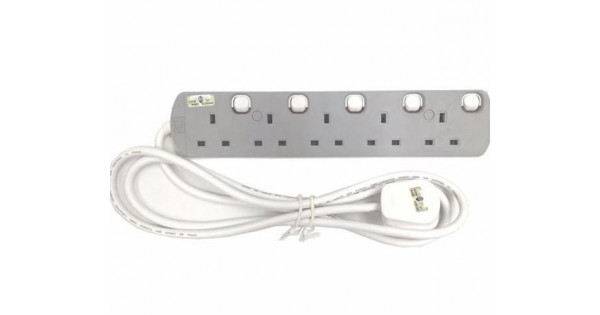 UMS Sirim Approved 5 Gang Portable Socket Trailing Extensions Socket Outlet