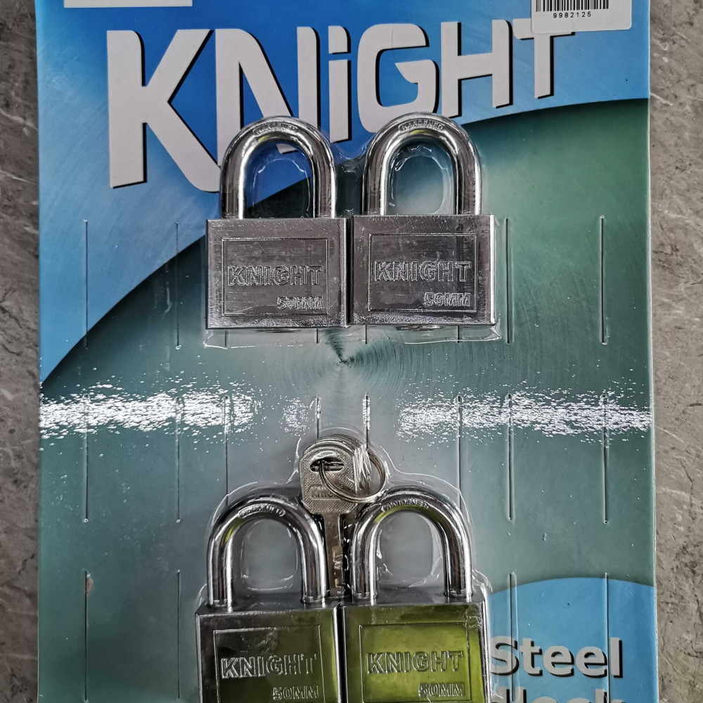 KNiGHT 50mm KEY ALIKE Steel Padlock