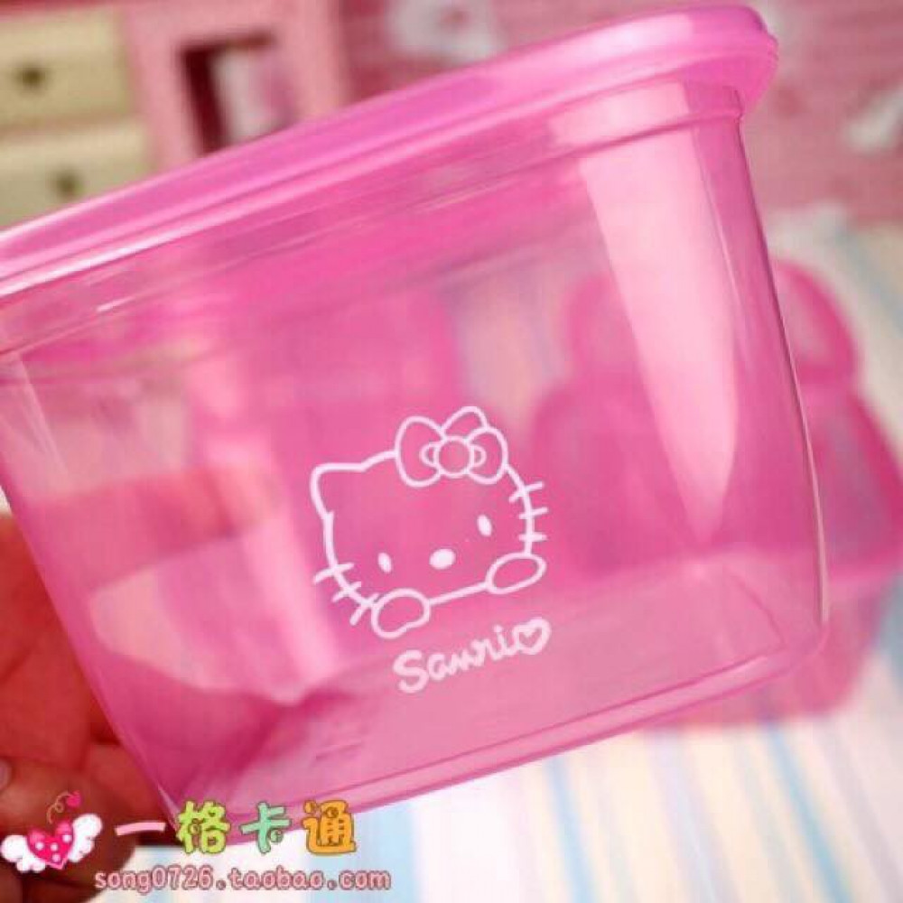 Hello Kitty Set of 5 Food Storage / Containers Ready Stock