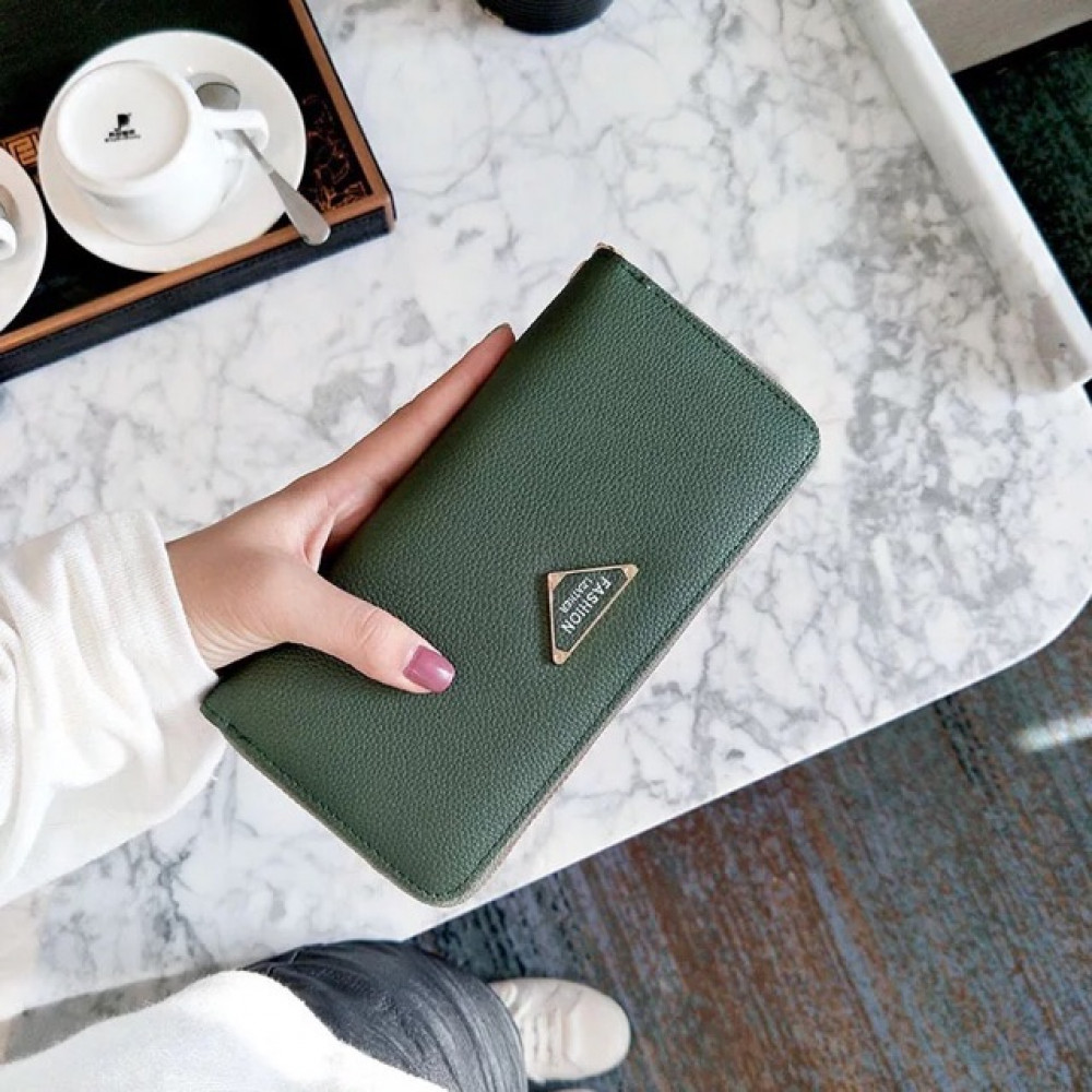 C26 - New Design Fashion Leather Long Ladies Zip Purse with Hand Hold ...