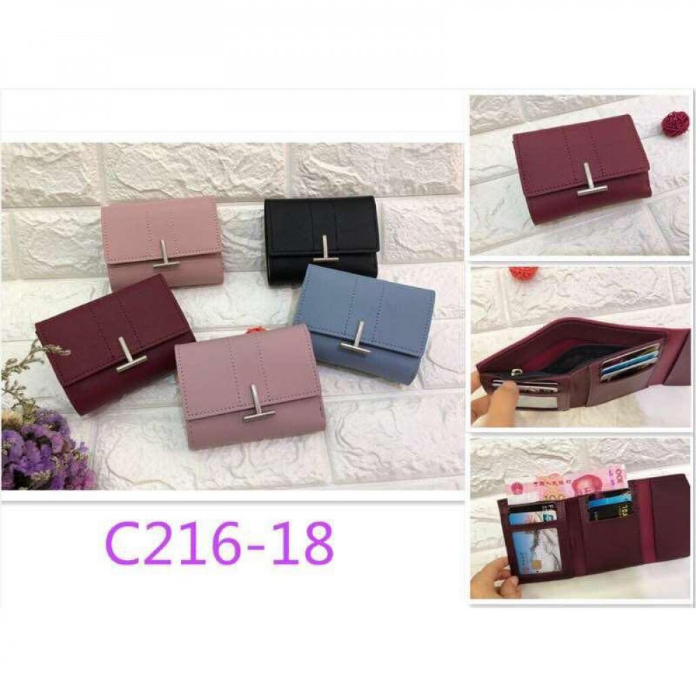 New 'T' Design Ladies Short Purse with Card Holders Ready Stock
