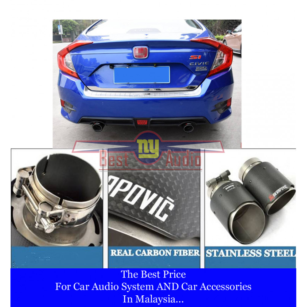 Carbon Fiber Exhaust Tip / Muffler Stainless Steel Exhaust pipe Cover