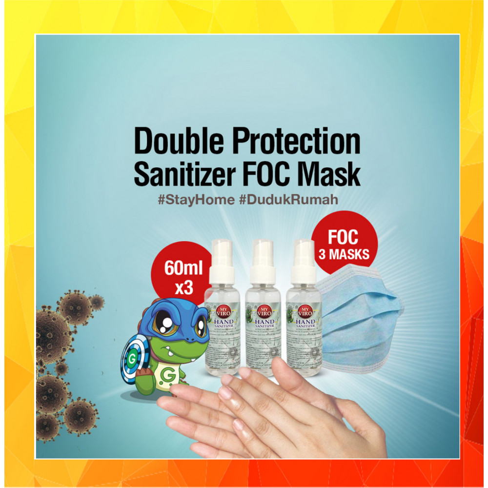 [Ready Stock][FOC 3 Masks]Hand Sanitizer Spray 60ML [Ethyl Alcohol 75% ...