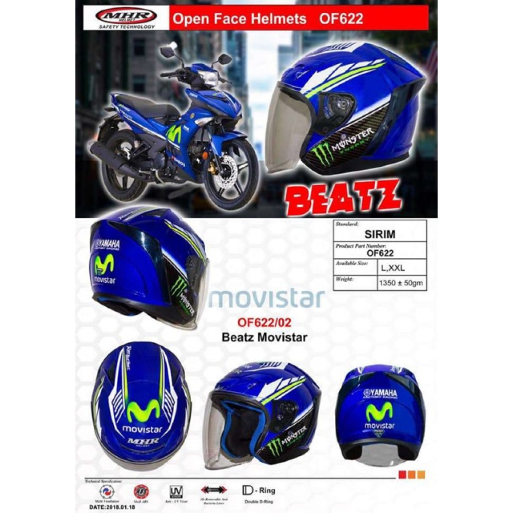 MHR Helmet Movistar OF622 2019/2020